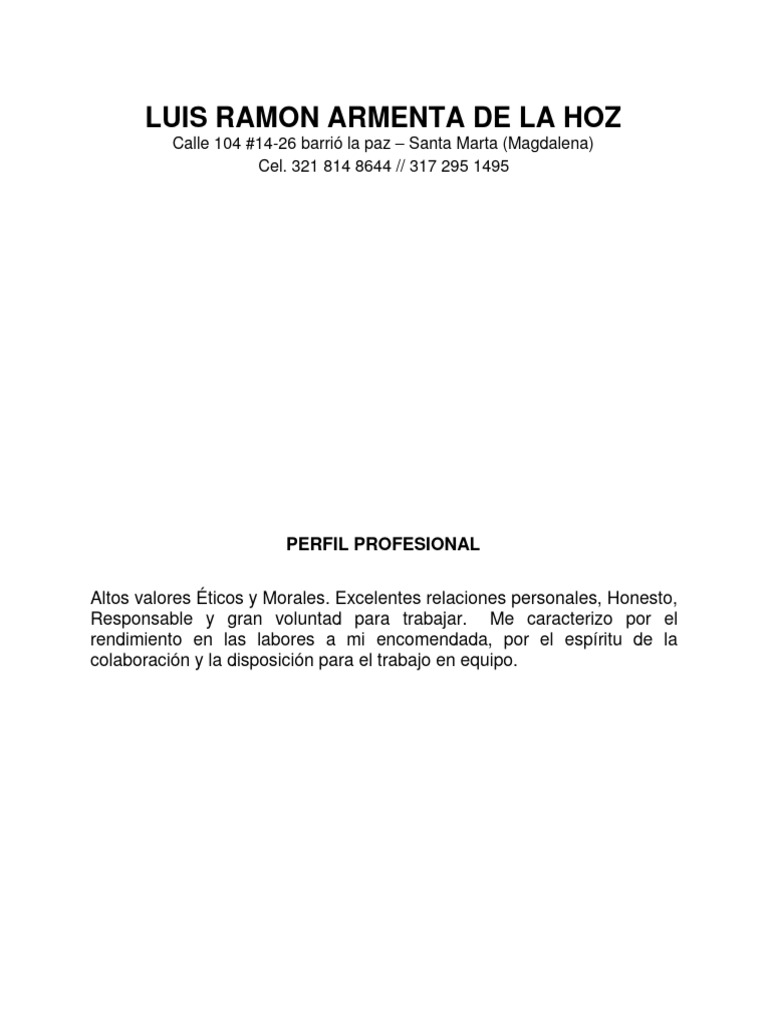 Luis Ramon Armenta de La Hoz | PDF