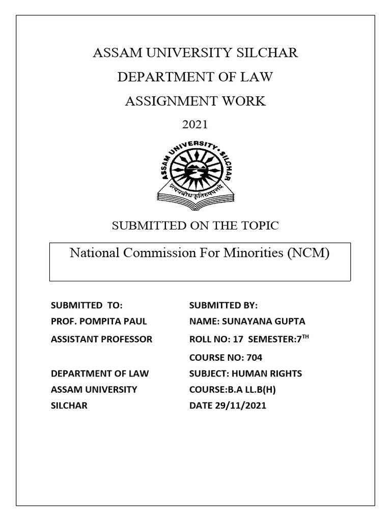 National Commission For Minorities | PDF
