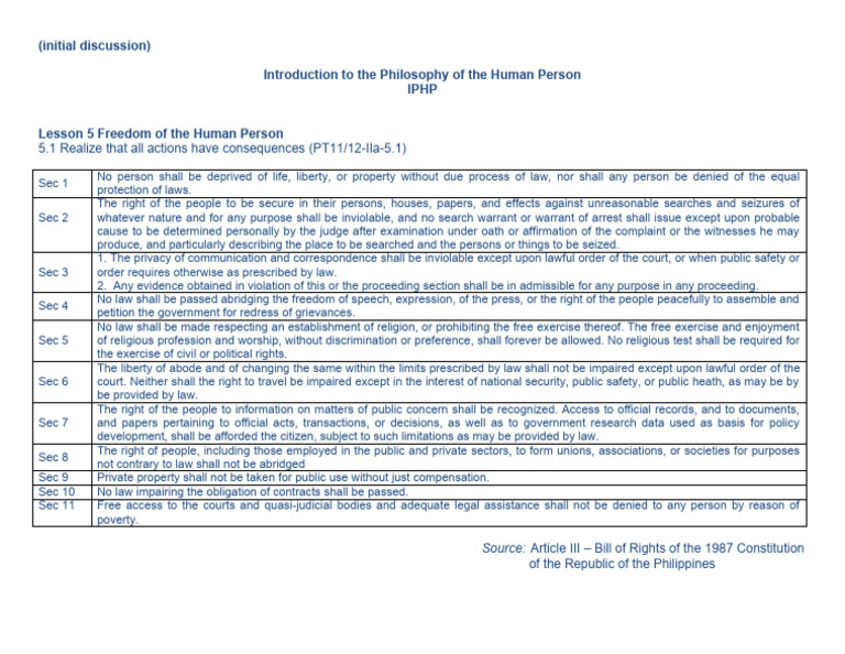 5.1 Realize That All Actions Have Consequences (Pt11/12-Iia-5.1) | PDF | Search And Seizure ...