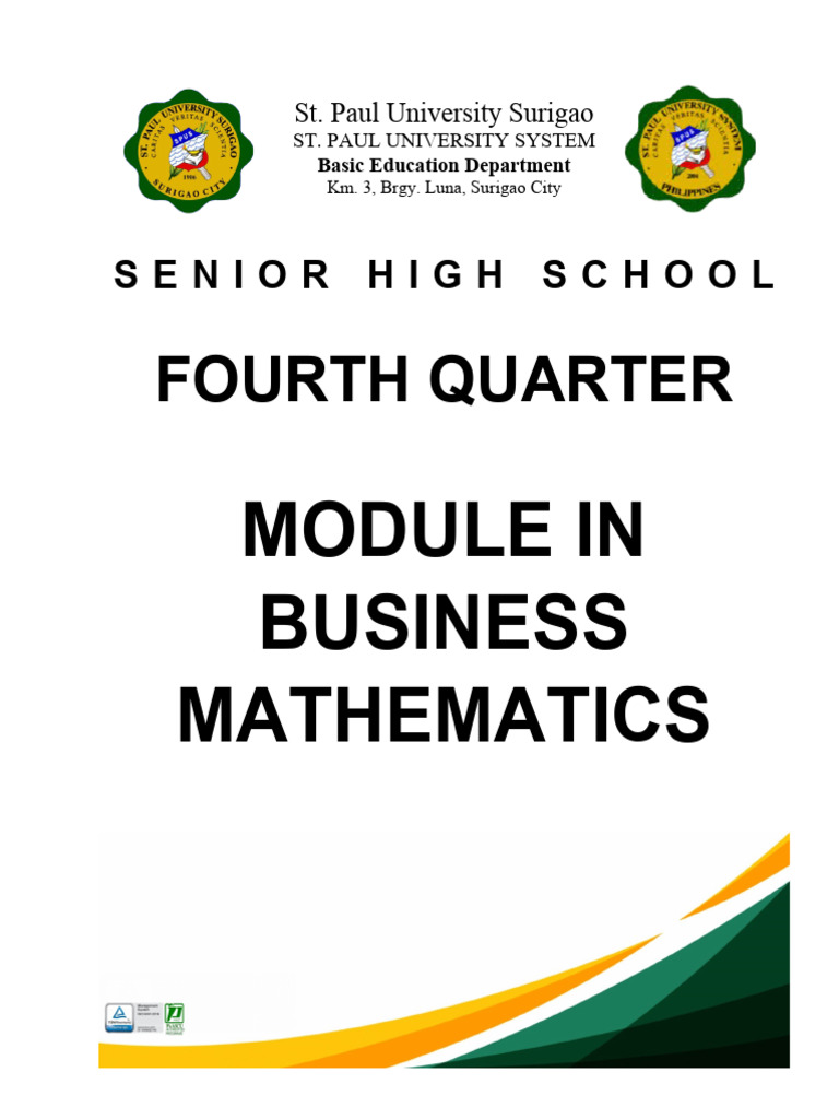 Module Business Mathematics 4th Quarter | PDF | Salary | Employment