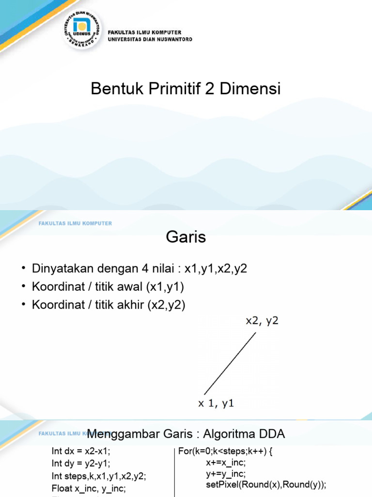 Algoritma Garis - Lingkaran | PDF