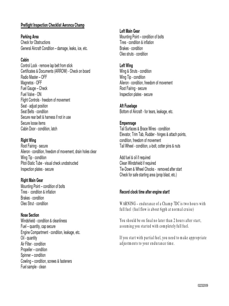 Champ Preflight | PDF | Empennage | Flight Control Surfaces
