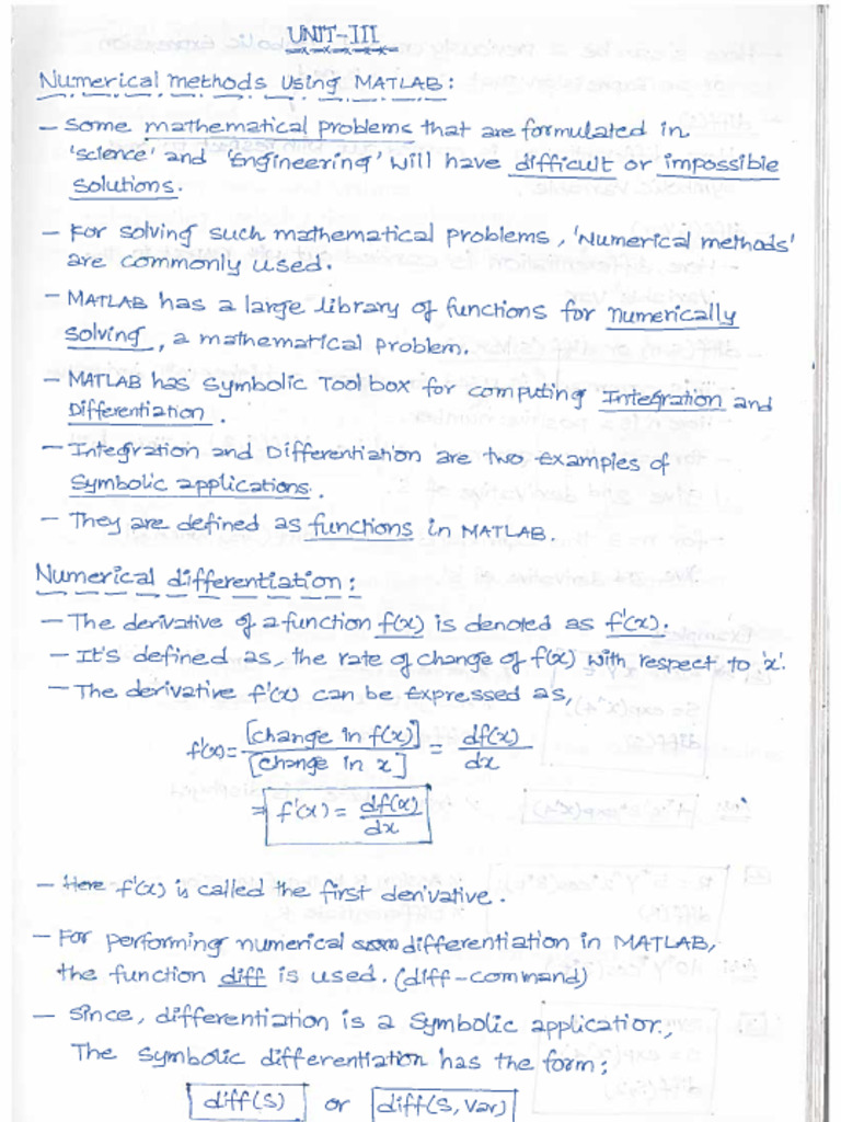 MATLAB Unit 3 Part 1 | PDF
