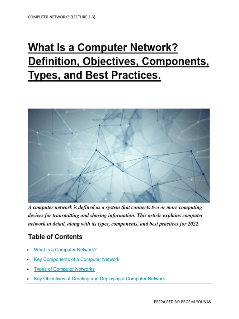 Computer Networks (2-3) | PDF | Computer Network | Telecommunications