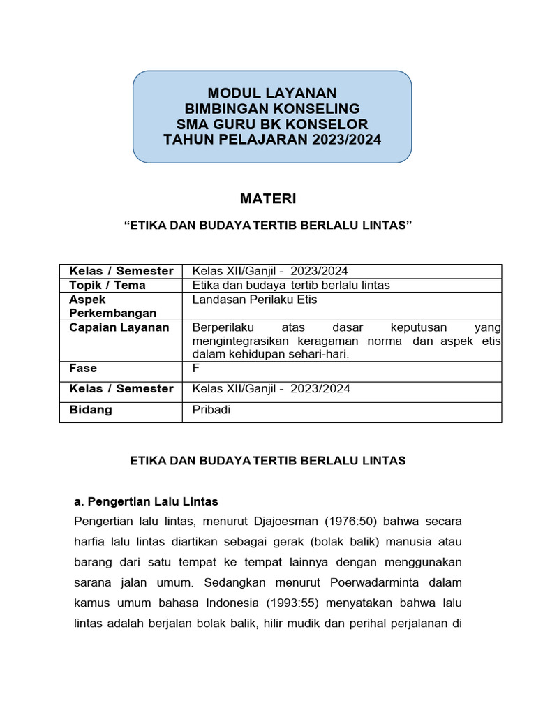 Modul BK K - Nasional Materi 22 - Sma | PDF | Bisnis