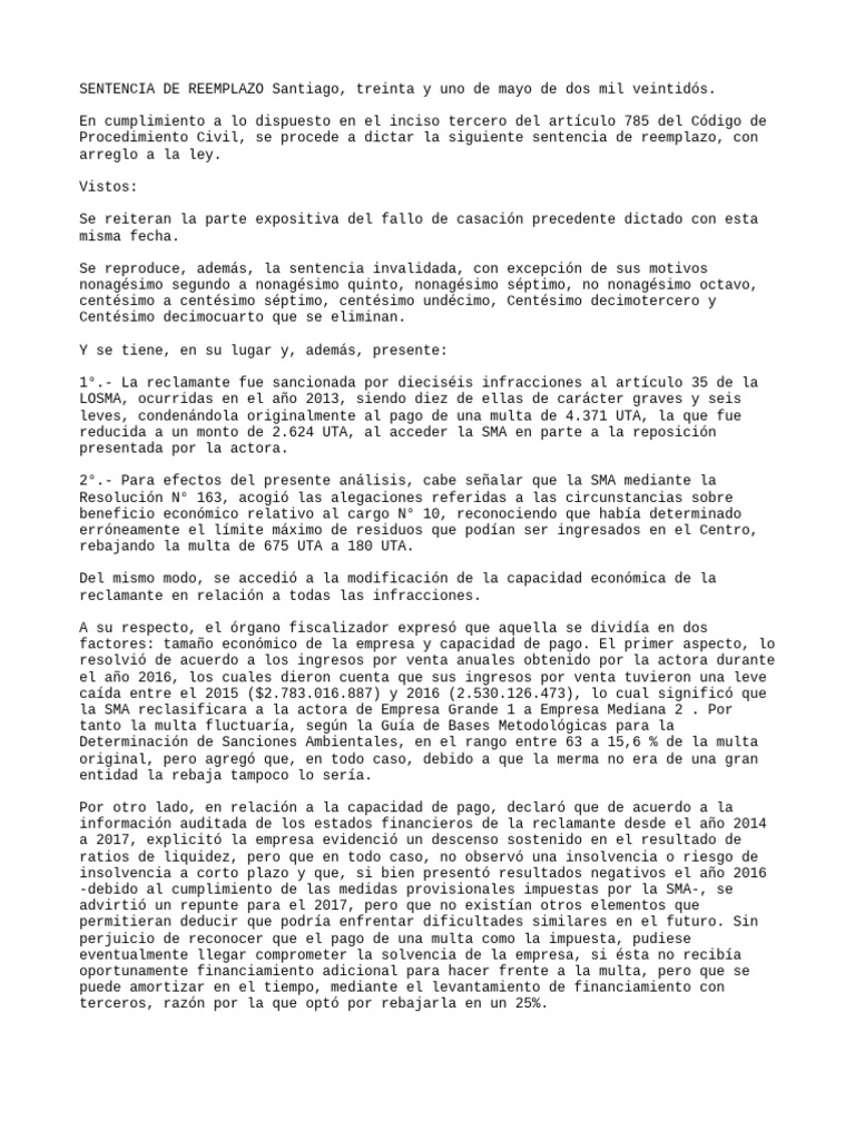 63341-2020 | PDF | Multa (pena) | Sentencia (ley)