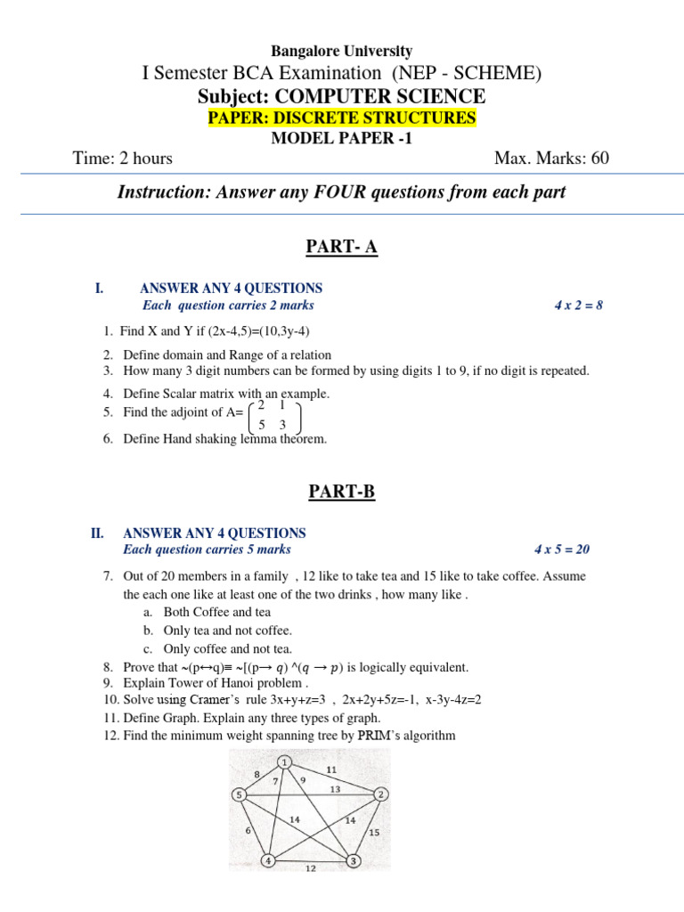 DST Modelpaper 1 | PDF | Applied Mathematics | Mathematical Relations