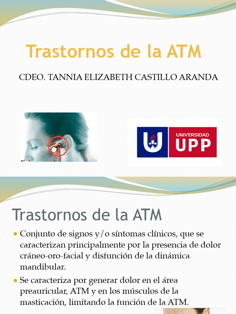 PDF Tratamiento de Los Transtornos de La ATM | PDF | Causas de la ...