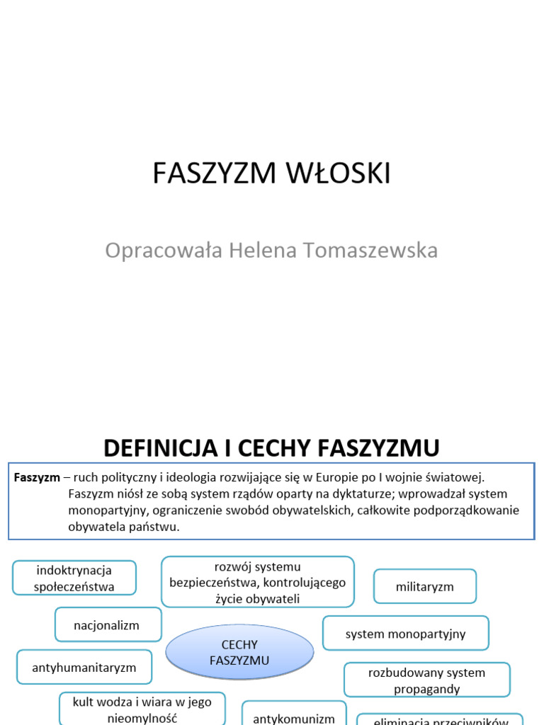 Faszyzm Wloski 1 | PDF