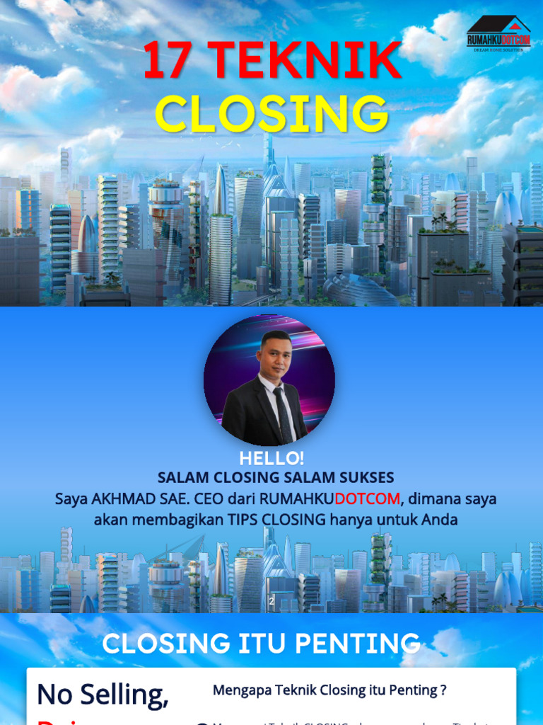 17 Teknik Closing | PDF | Karier & Perkembangan | Bisnis