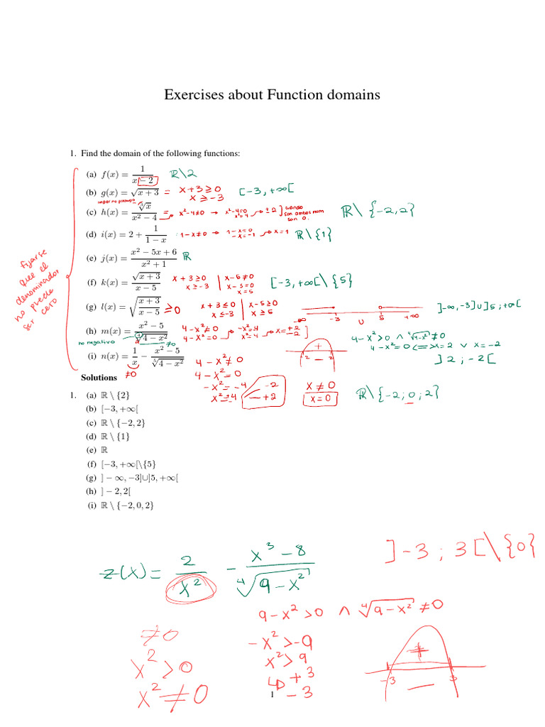 Exercises About Domains | PDF