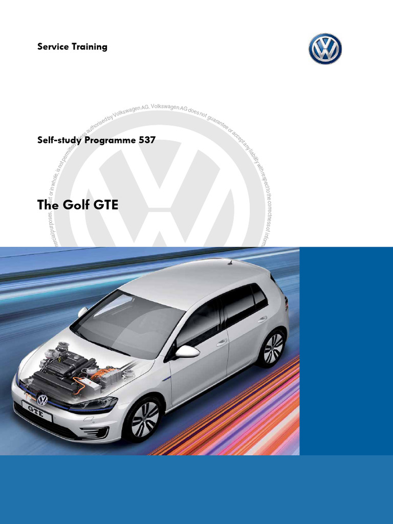 SSP 537 The Golf Gte | PDF | Electric Vehicle | Motor Vehicle Manufacturers