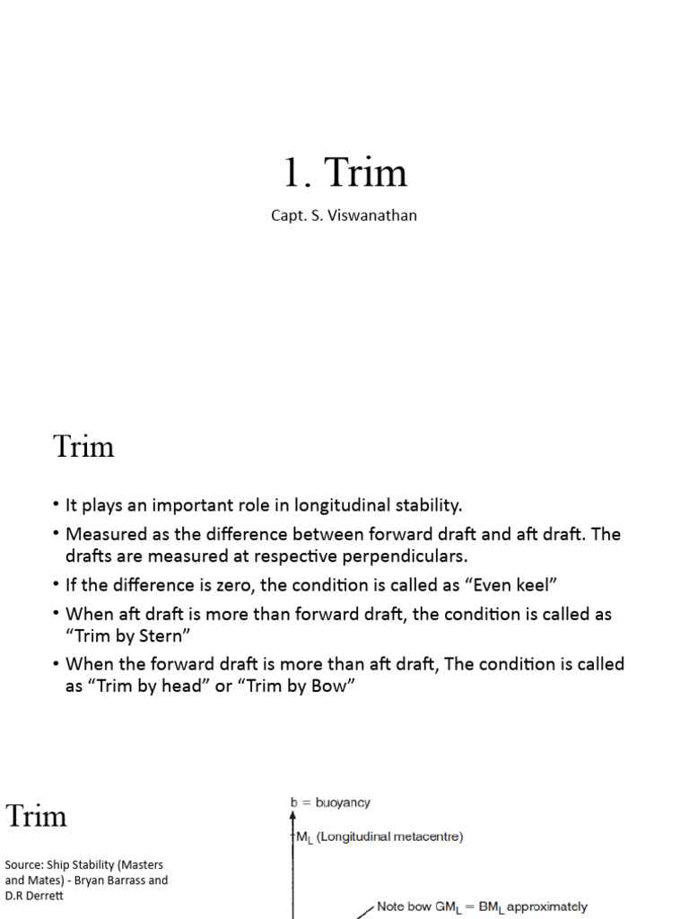 Trim | PDF | Ships | Watercraft
