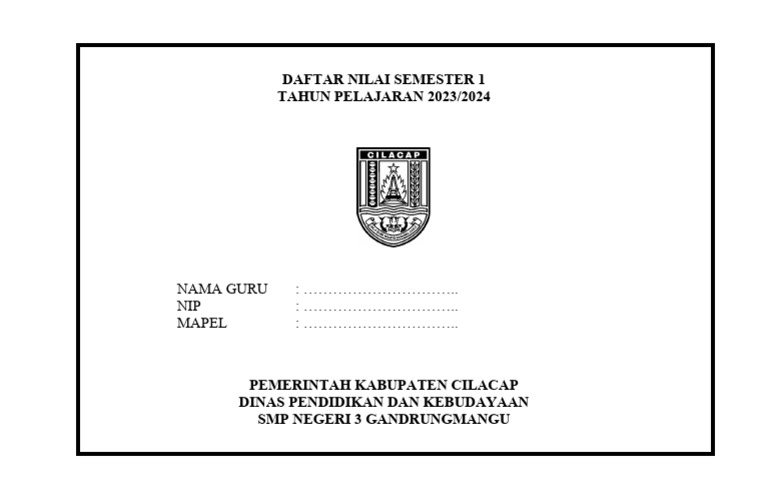 Cover Daftar Nilai | PDF