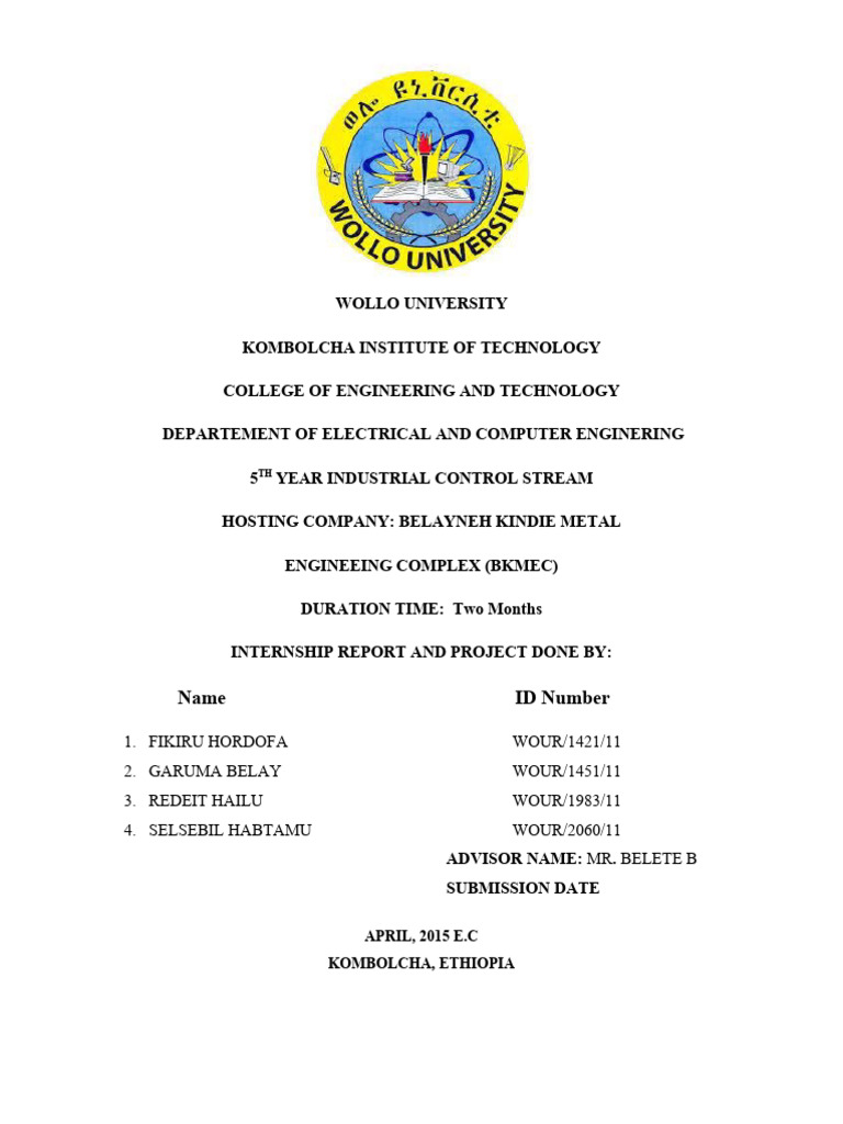 Internship Report and Project | PDF | Programmable Logic Controller | Input/Output