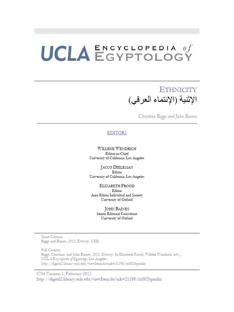 Ethnicity in Ancient Egypt | PDF | Ancient Egypt | Ptolemaic Kingdom