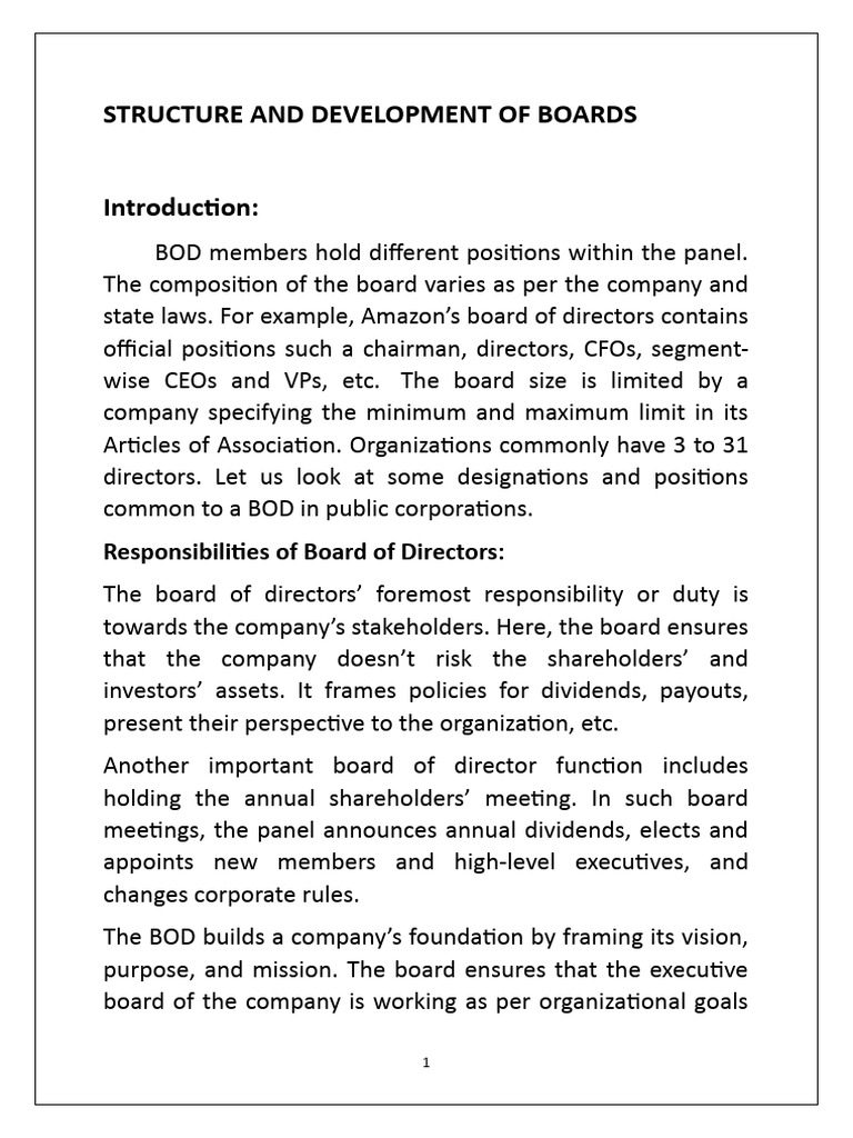 Structure | PDF | Board Of Directors | Business Economics