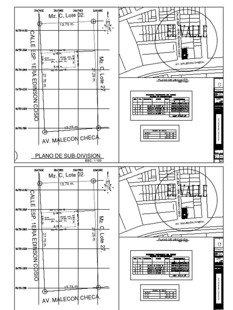 PLANO DE SUB DIVISION E INDEPENDIZACION-Layout1 | PDF