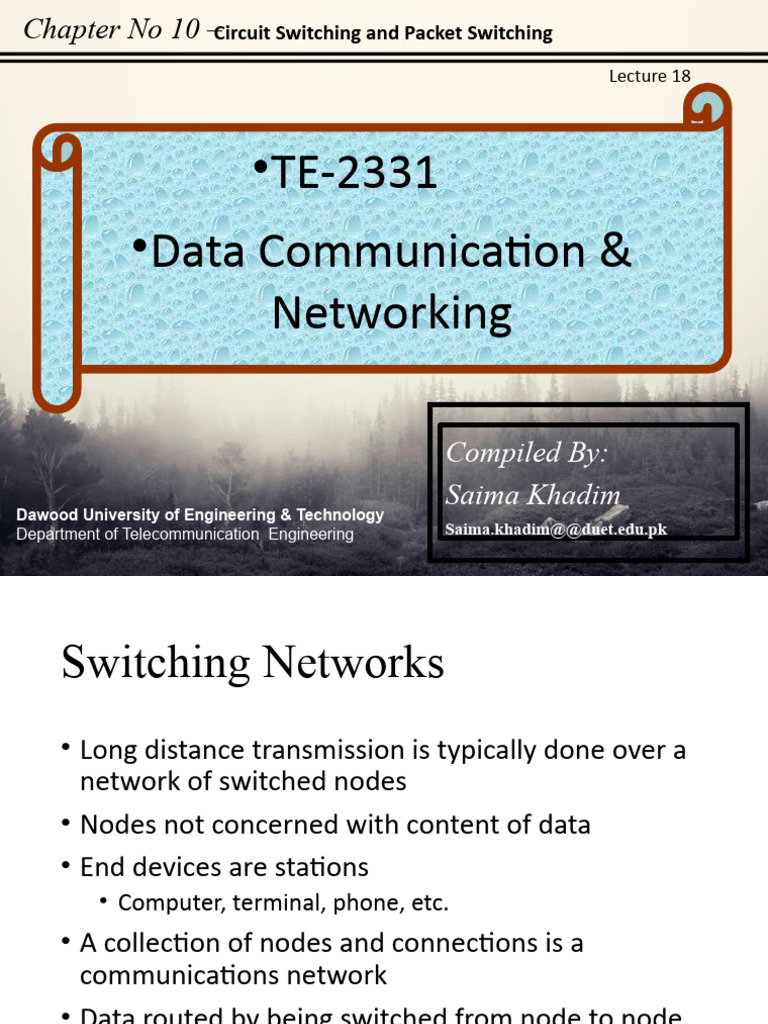 Switching | PDF | Computer Network | Packet Switching