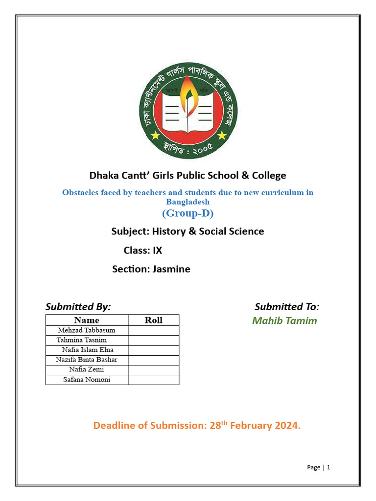 Obstacles Faced by Teachers and Students Due To New Curriculum in ...