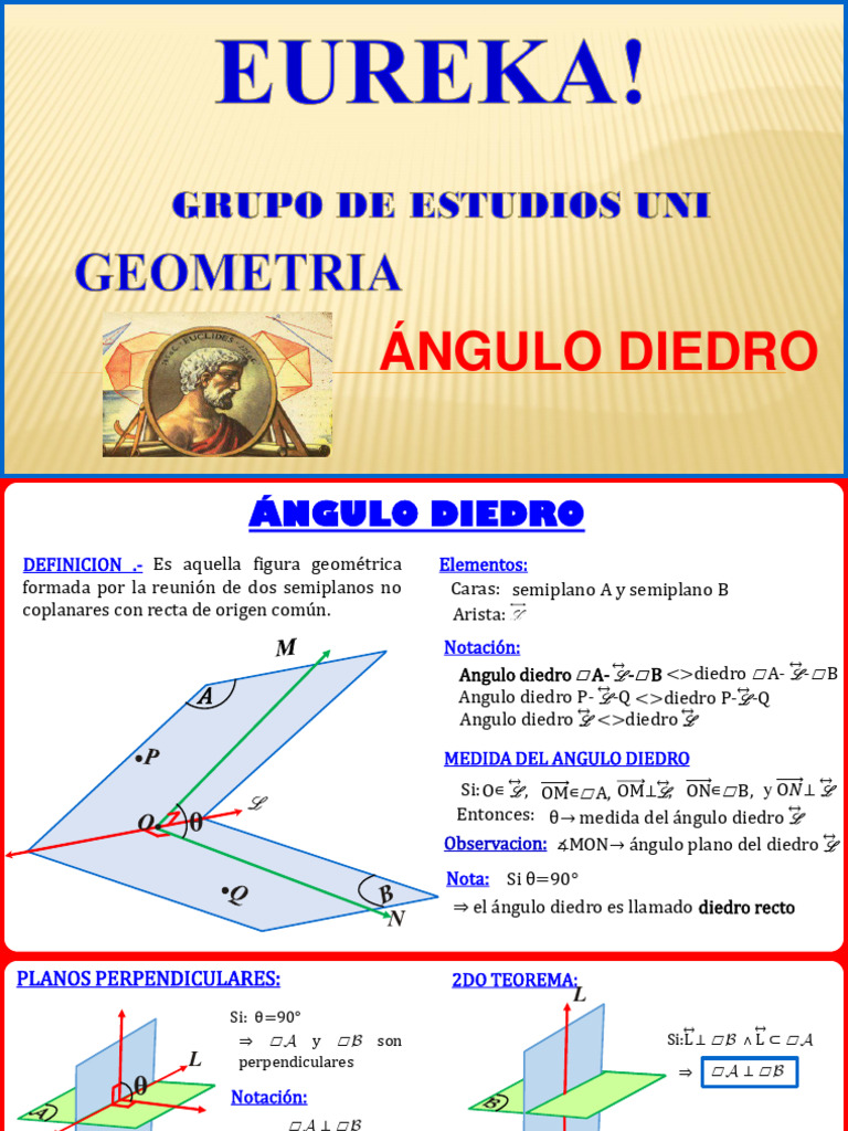 Angulo Diedro | PDF | Perpendicular | Matemáticas