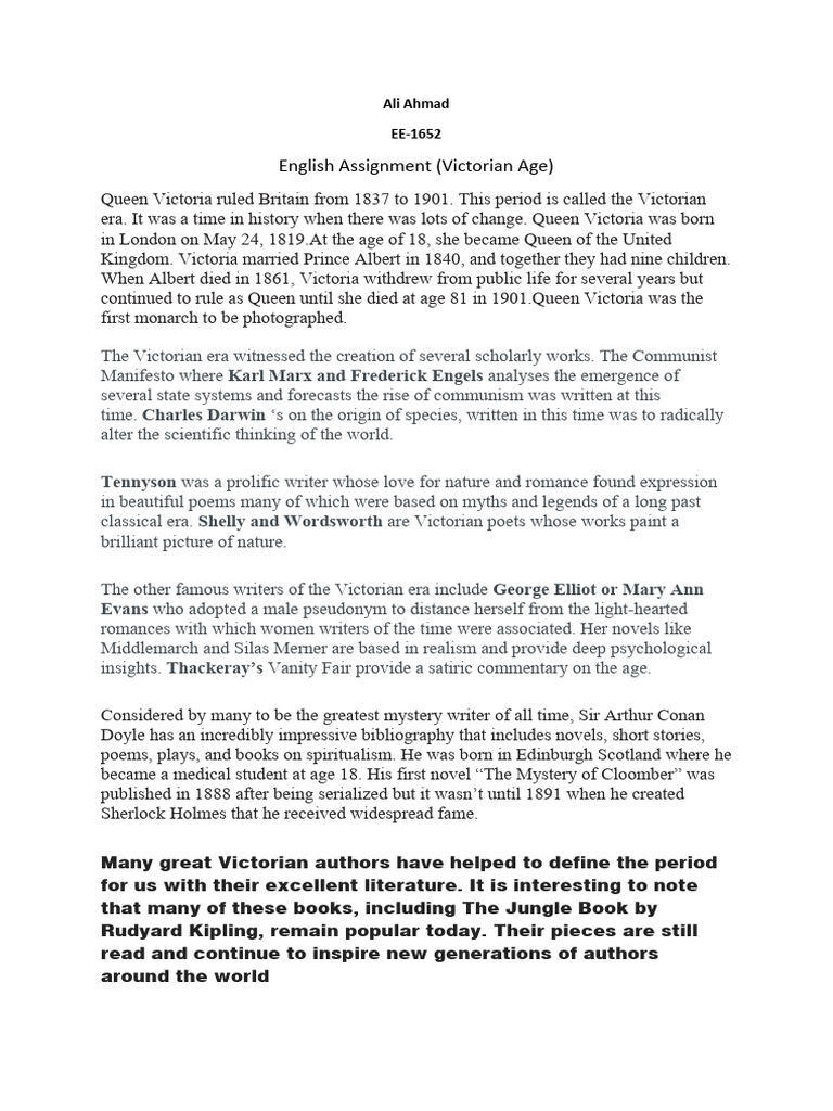 Overview of the Victorian Era Literature | PDF | Victorian Literature