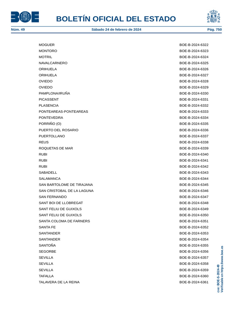 Boe S 2024 49 3 | PDF | España