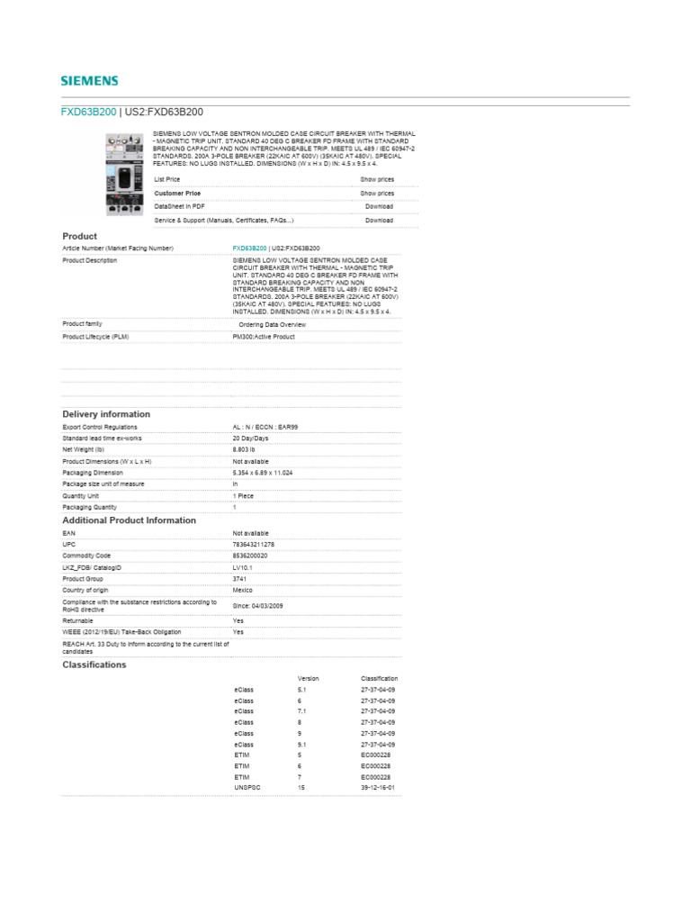Us2:fxd63b200 | PDF | Electrical Engineering | Electricity