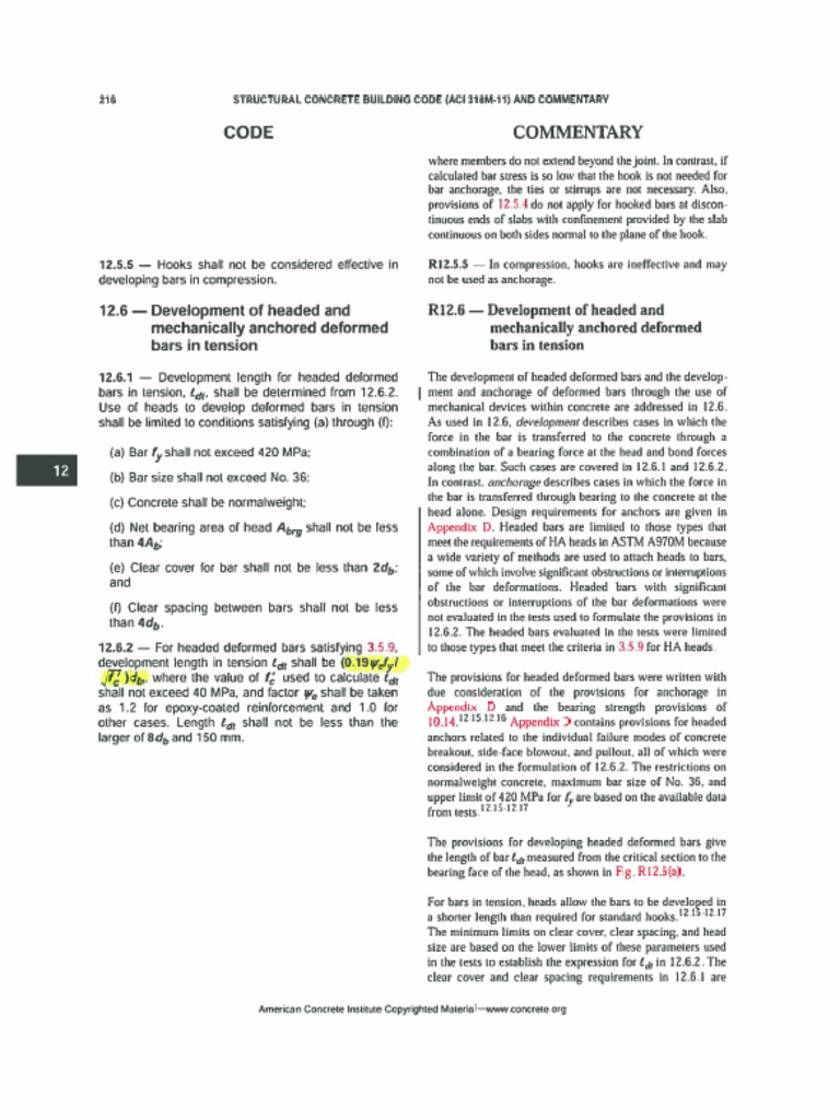 ACI 318M-11 Terminators - PDF 2 | PDF | Physical Sciences | Building ...