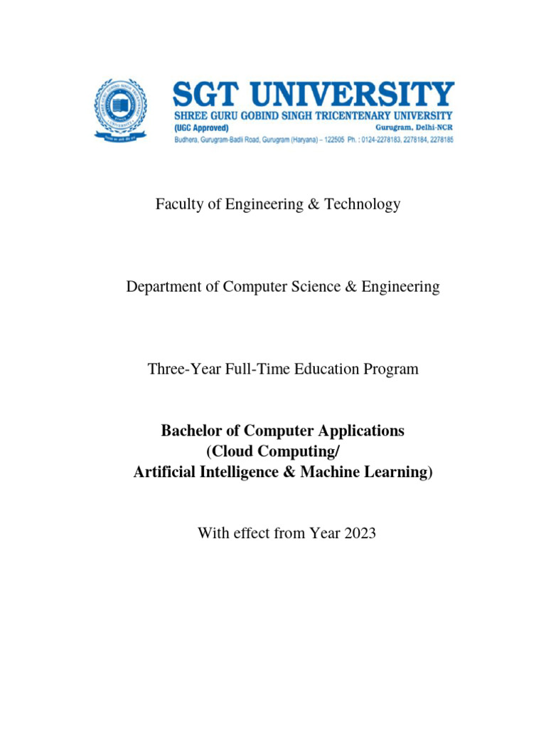 Obe Bca 2023 Batch Syllabus Download Free Pdf Software Computer Programming
