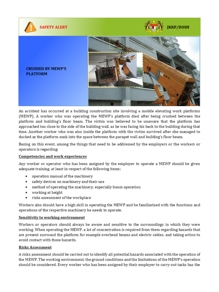MEWP Safety and Hazard Awareness | PDF | Risk | Risk Assessment