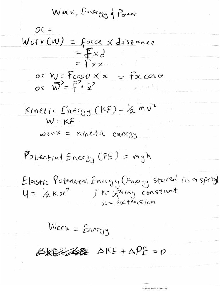 Phy 101 Formulas | PDF