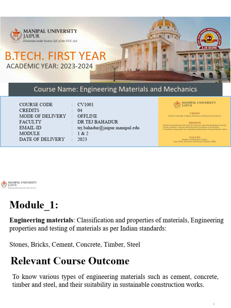 Emm Module 1 | PDF | Concrete | Cement