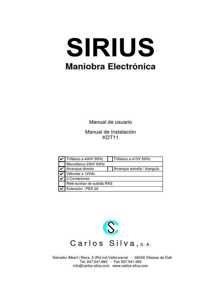 Manual SIRIUS H19 KDT11 Completo | PDF | Relé | Ingeniería de Edificación