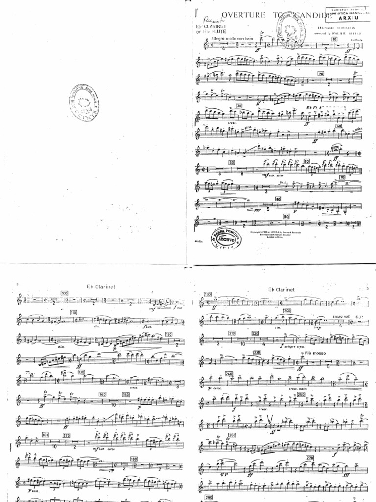 OVERTURE TO CANDIDE Requinto | PDF