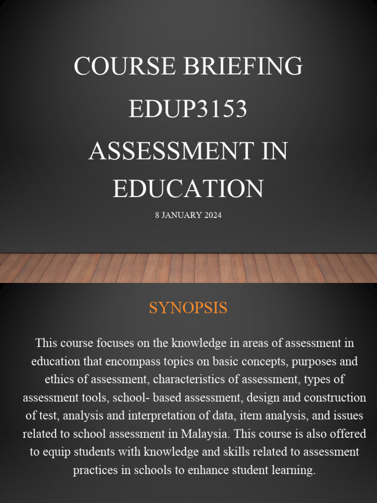 Edup3153 Course Briefing - GC | PDF | Education Theory | Cognitive Science