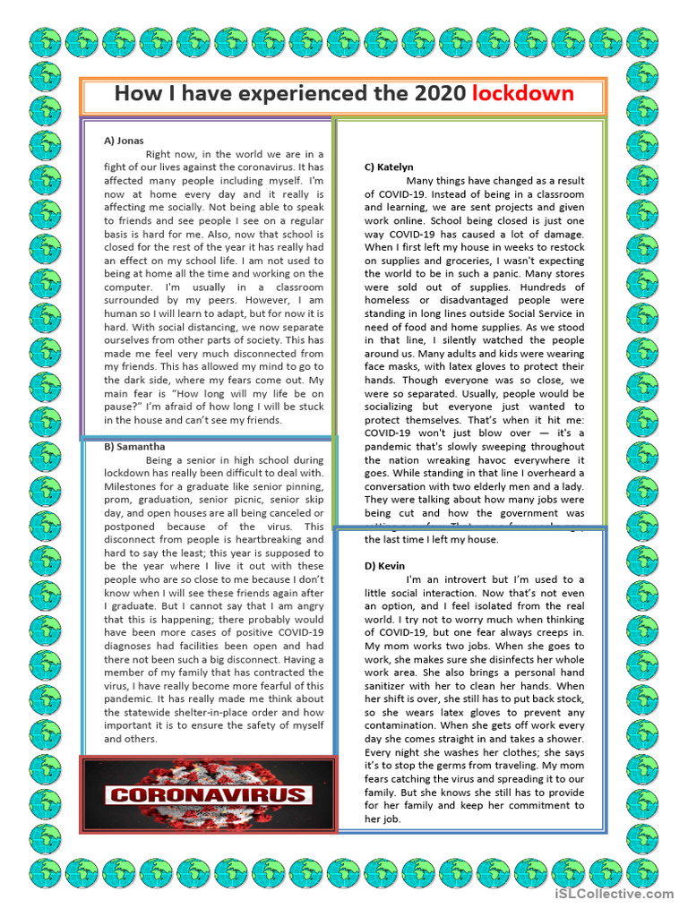 Reading - How I Have Experienced The 2020 Lockdown | PDF | Austerity | International Monetary Fund