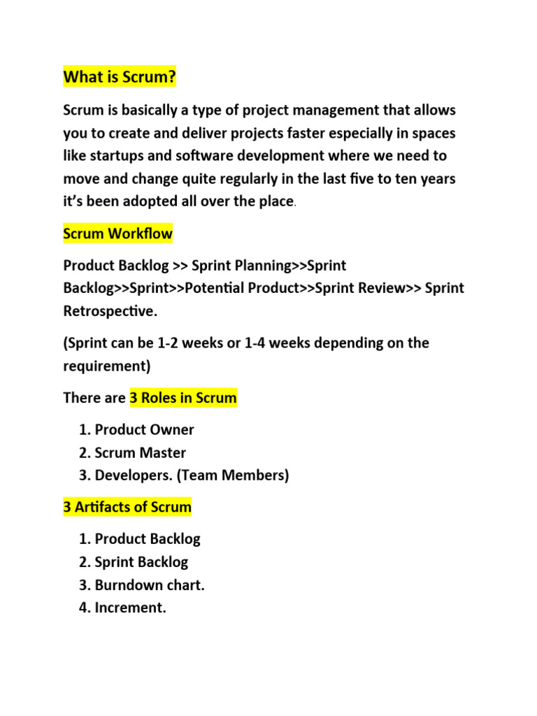 Understanding Scrum Project Management | PDF | Scrum (Software ...