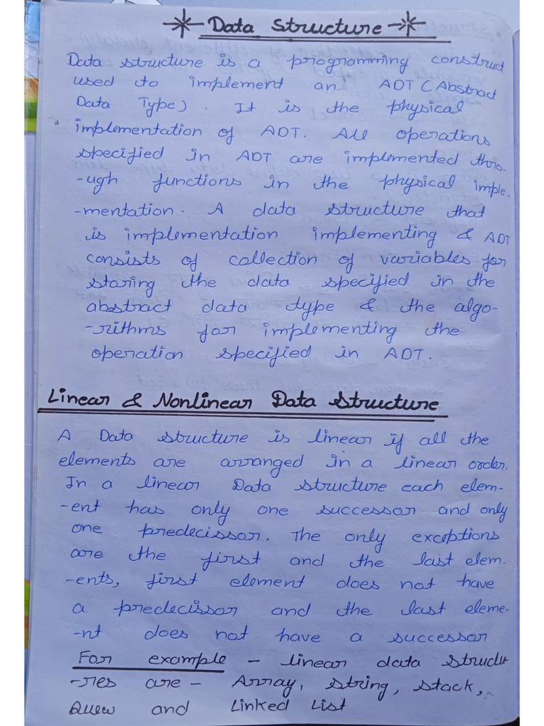 Data Structure Using C Hand Written Notes | PDF Data Structure Using C Hand Written Notes | PDF