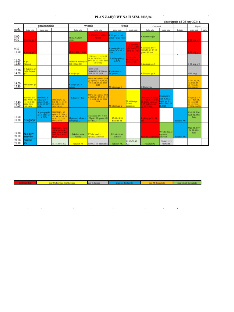 Plan WF II Sem 2023,24 | PDF Plan WF II Sem 2023,24 | PDF