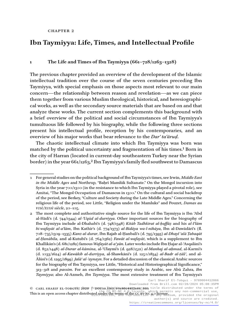Ibn Taymiyya: Life and Biography | PDF | Sufism | Damascus