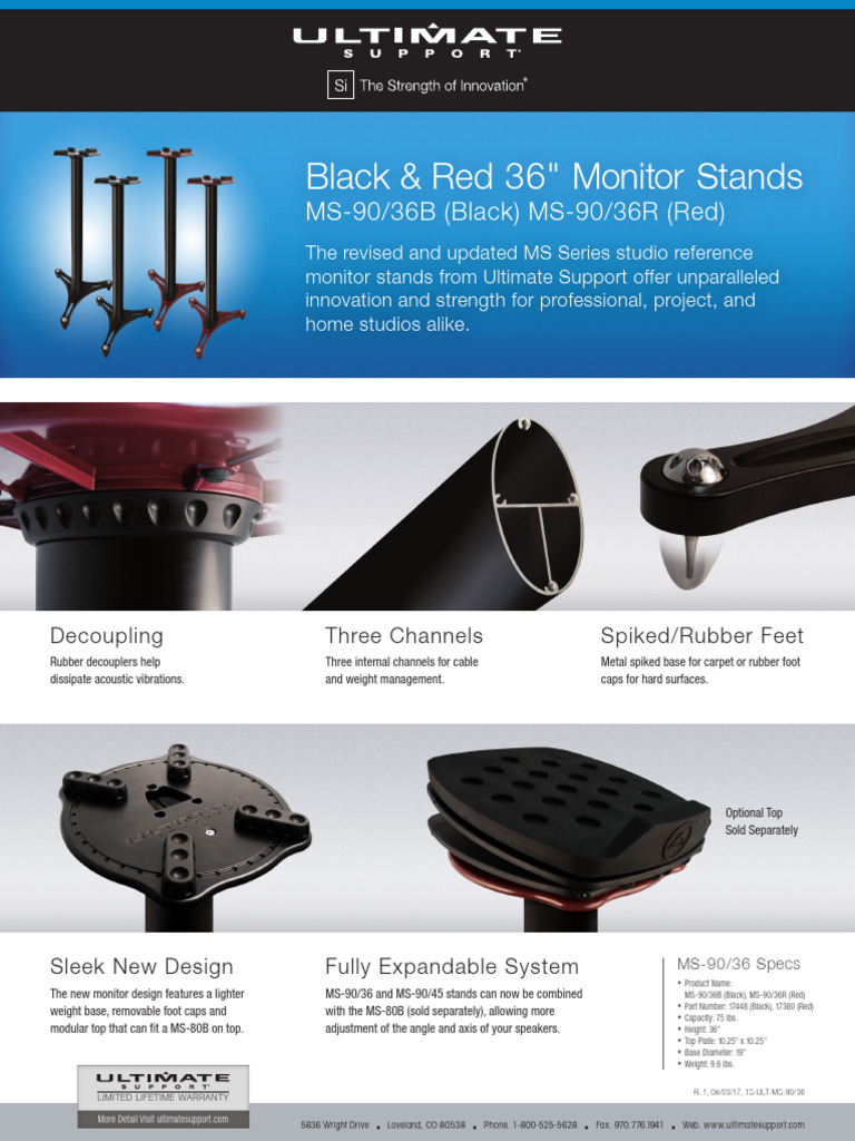 Ultimate Support - MS-90-36B | PDF | Manufactured Goods
