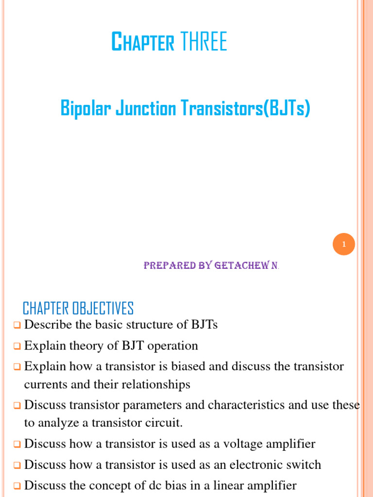 Chapter Three | PDF | Bipolar Junction Transistor | Transistor