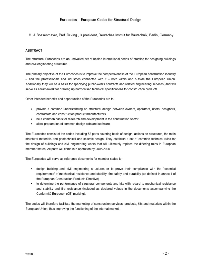 Eurocodes: Unified Structural Design Standards | PDF | Civil ...