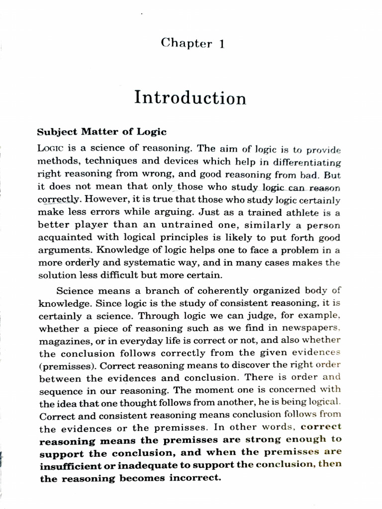 Logic Chapter 1 | PDF | Logic | Argument