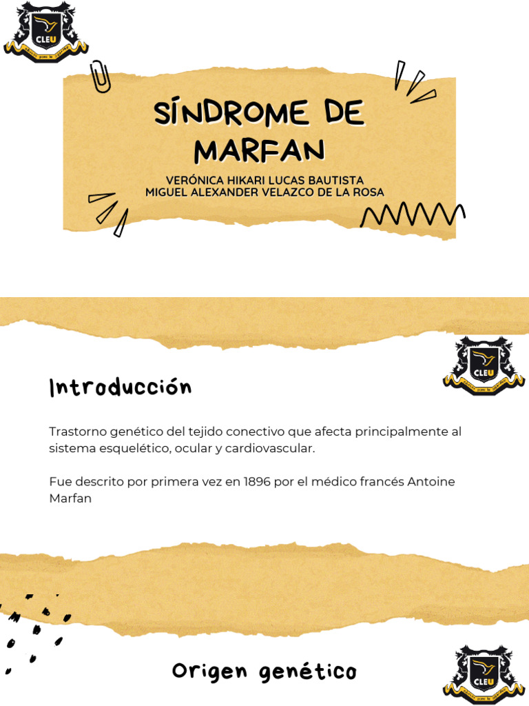 Síndrome de Marfan | PDF | Causas de la muerte | Especialidades Medicas