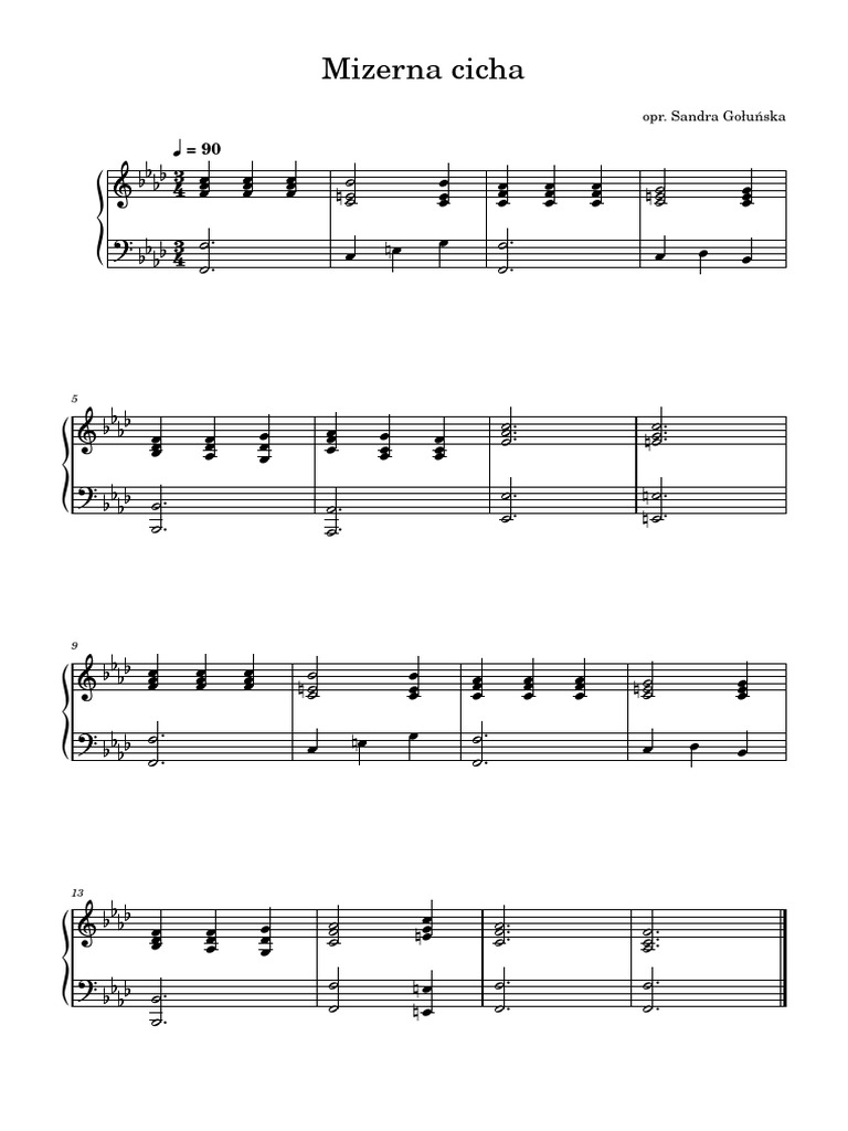 Mizerna Cicha Piano | PDF
