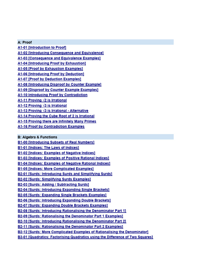 TLMaths A-Level Maths Playlist Tracker | PDF | Probability Distribution ...