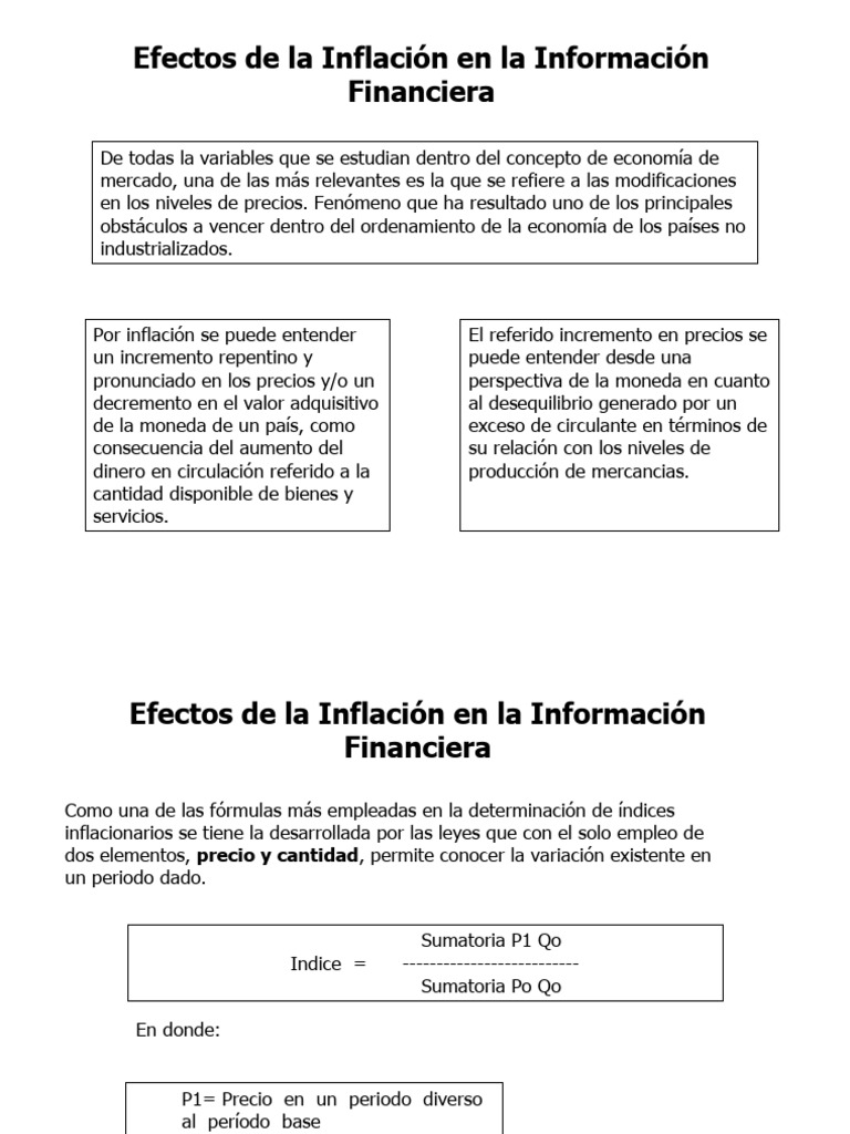 Efectos de La Inflacion en EEFF | PDF | Inflación | Precios