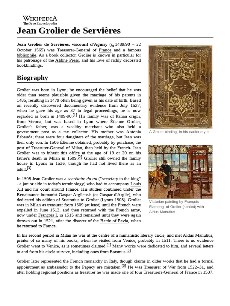 Jean Grolier de Servières | PDF | Book Publishing | Bookbinding